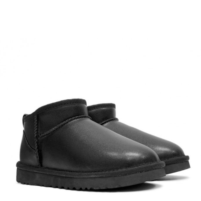 Купить UGG Men's Classic Ultra Mini Leather Black с доставкой